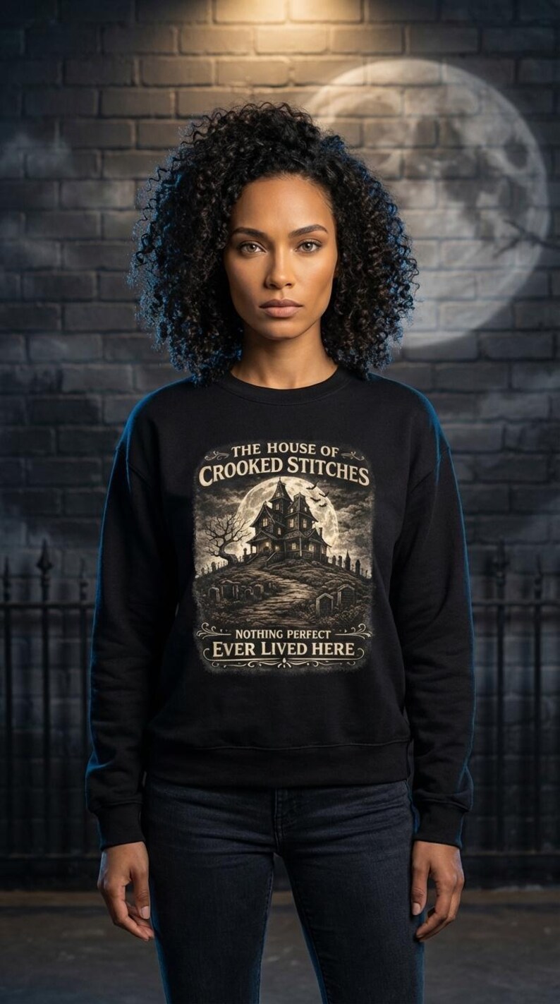 House of Crooked Stitches Sweatshirt Gothic Haunted House Crewneck Dark ...