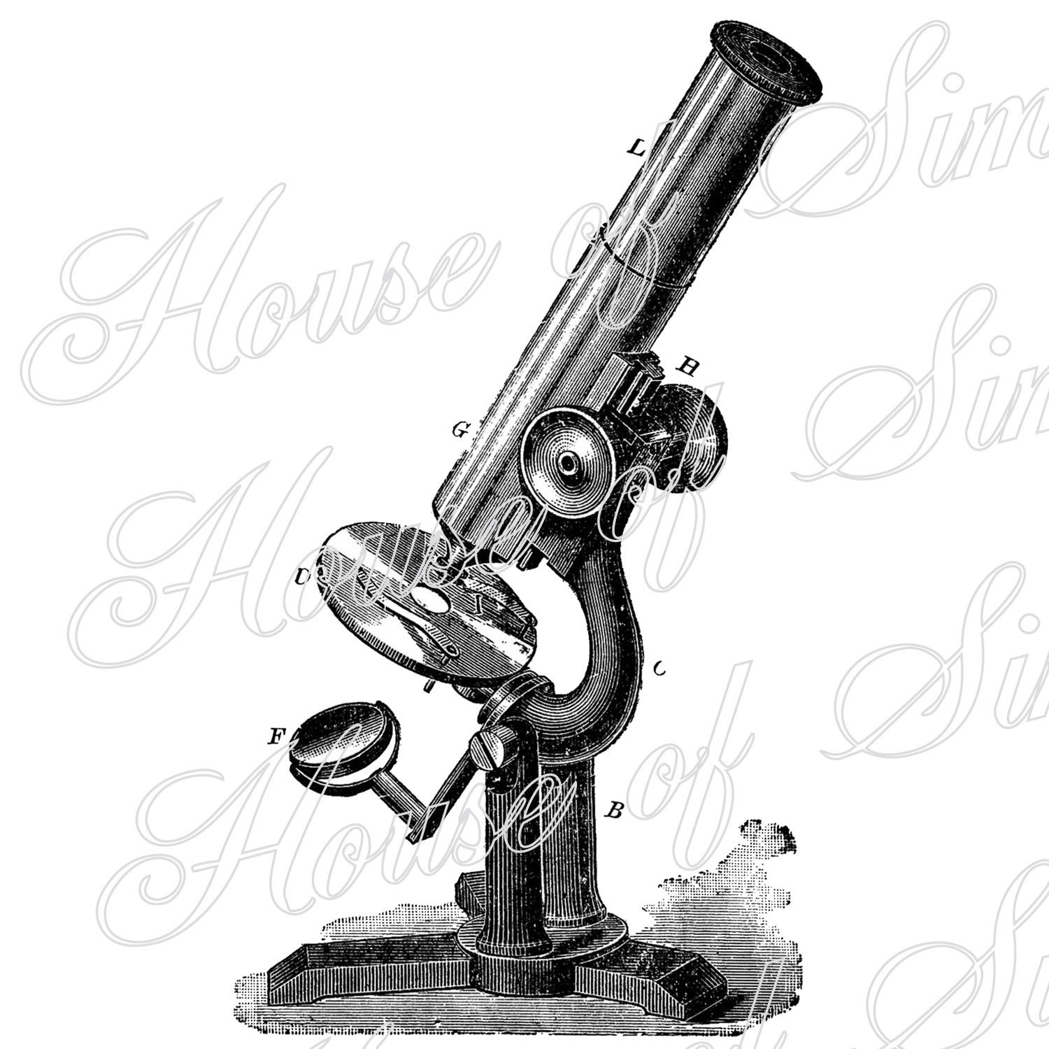 Microscope Science Lab Vintage Download Graphic Image Art Transfer ...