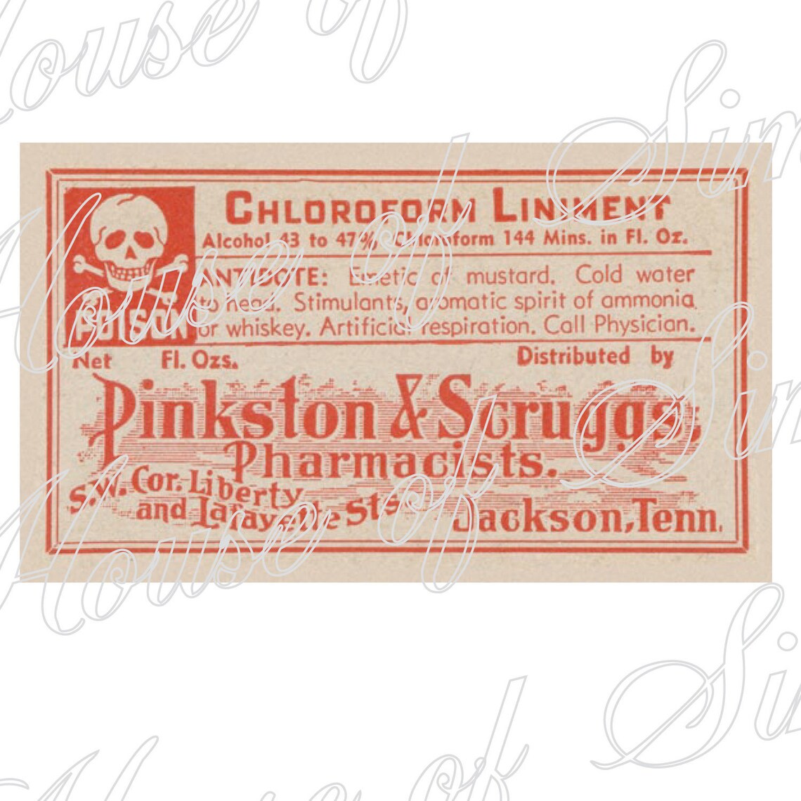 Halloween Poison Chloroform Label Vintage Download Graphic Image Art ...