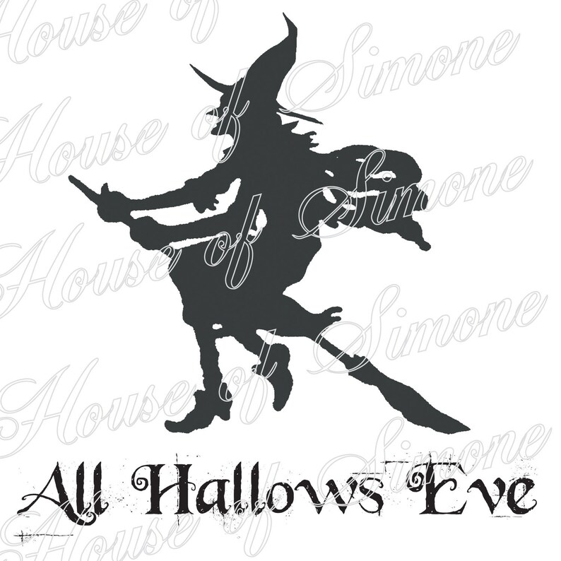 Halloween Witch All Hallows Eve Vintage Download Graphic Image Art Jpeg ...