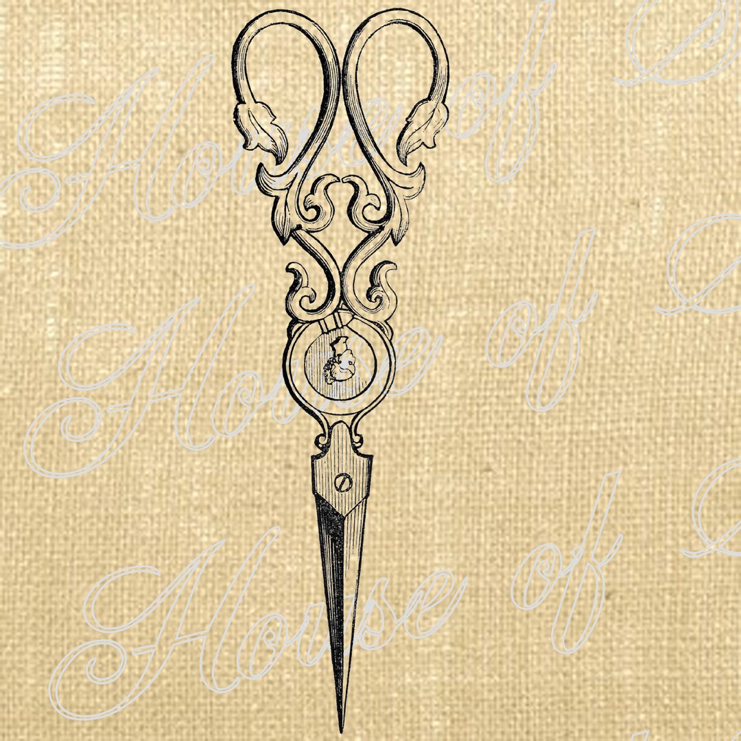 Scissors Notions Sew Antique Vintage Download Graphic Image Art ...