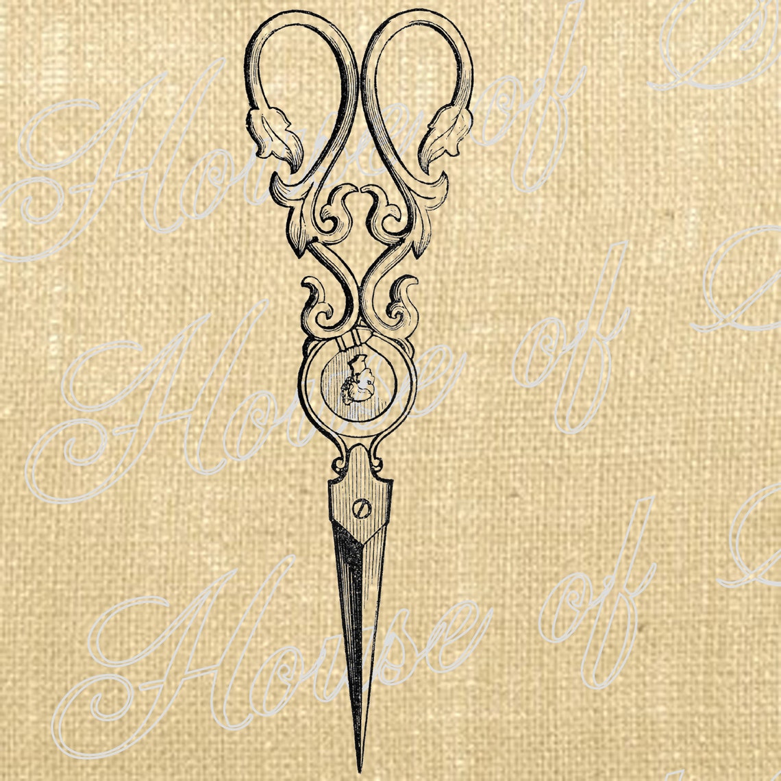 Scissors Notions Sew Antique Vintage Download Graphic Image Art ...