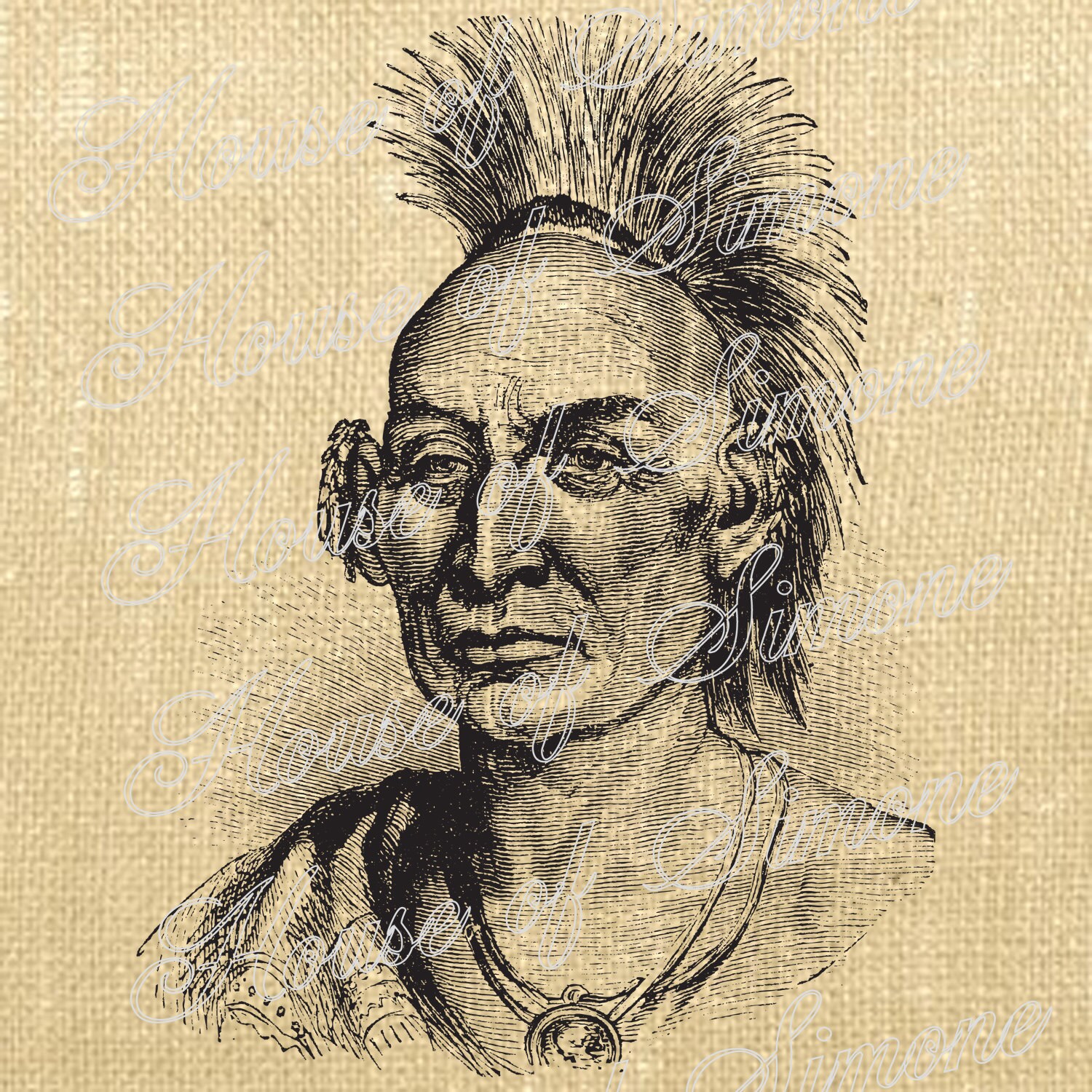 Black Hawk Indian Chief Graphic Art Image (digital Download) - Etsy