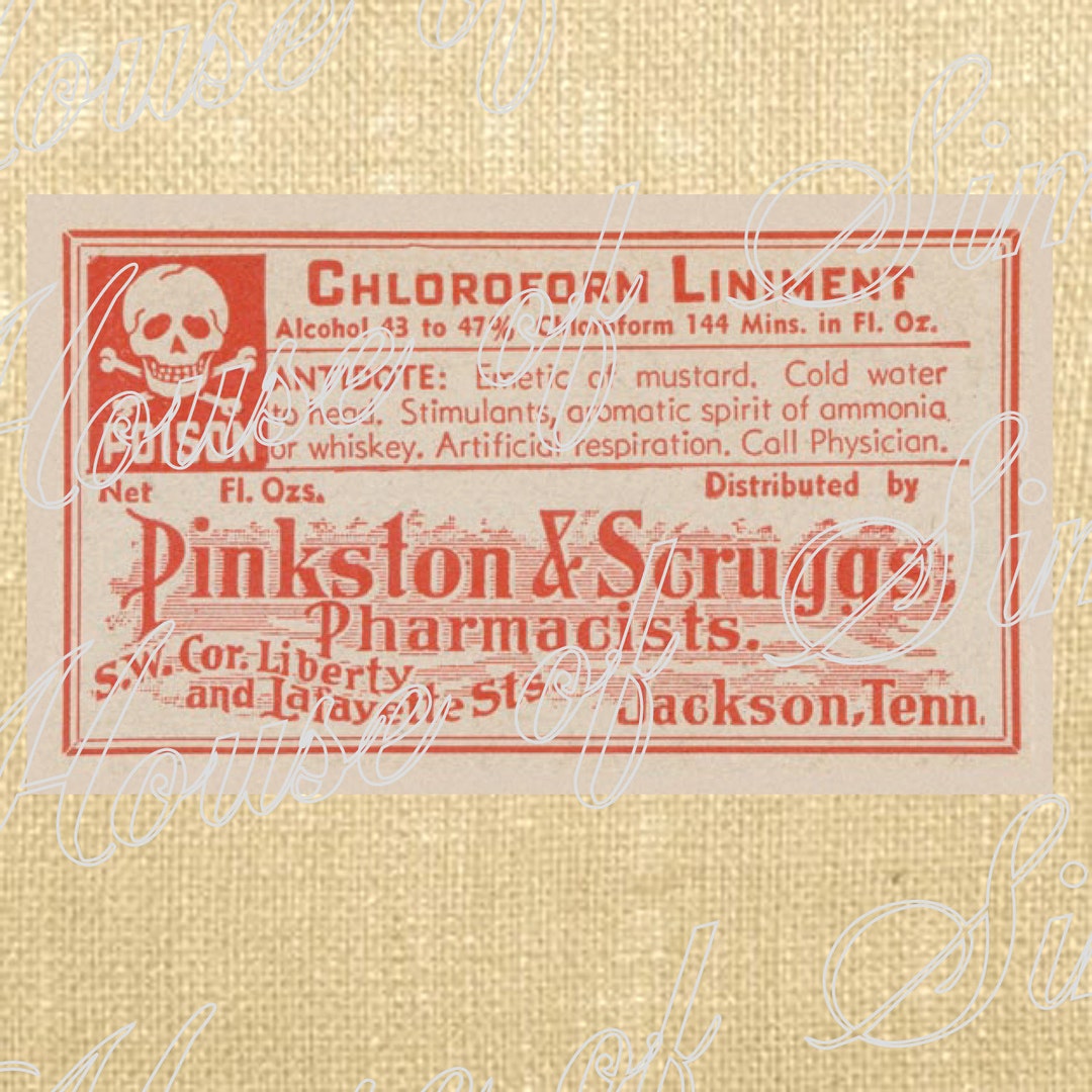 Halloween Poison Chloroform Label Vintage Download Graphic Image Art ...