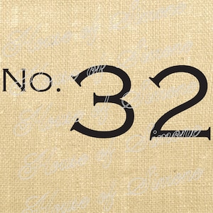 Hotel Numbers 32 Vintage Download Graphic Image Art Jpeg Transfer ...