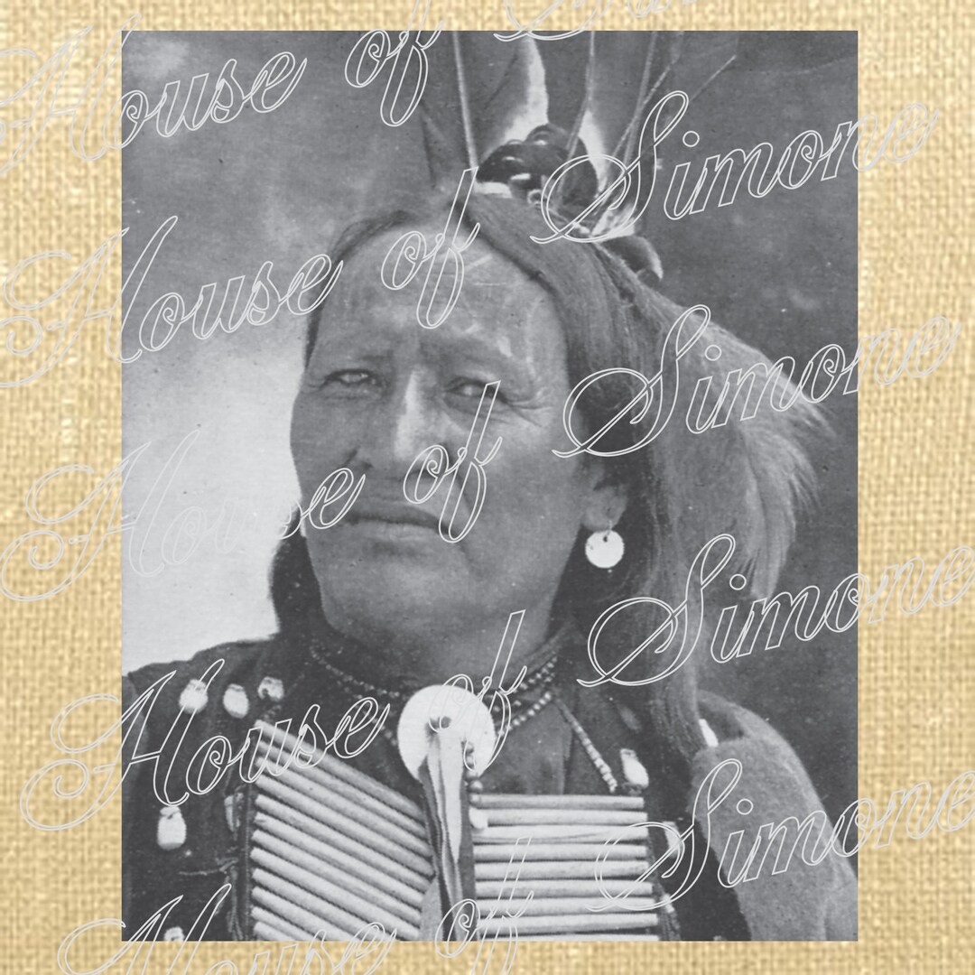 Indian Man Vintage Photo Feather Tribe Native American Download Graphic ...