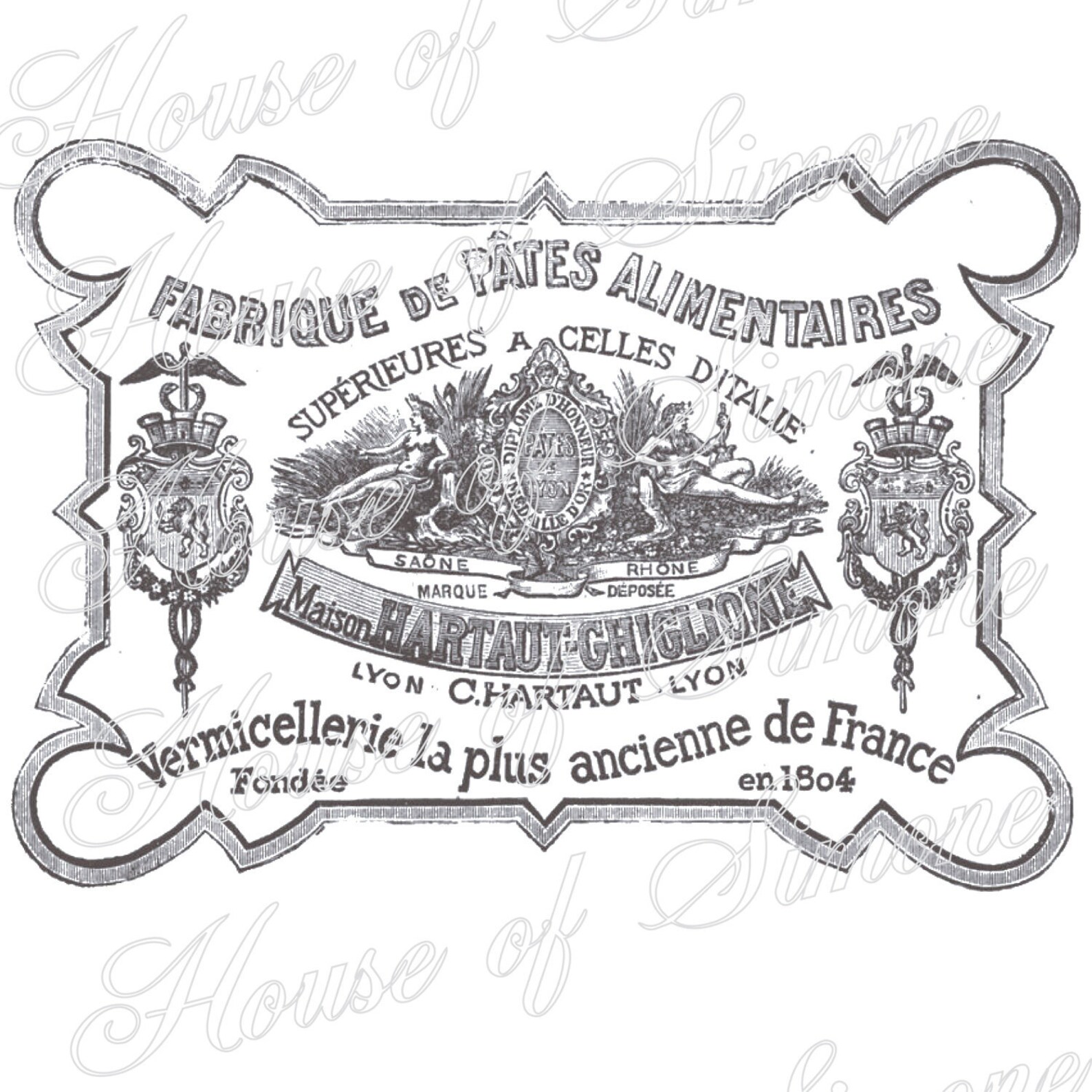 Pasta Label Victorian Antique Vintage Download Graphic Image Art ...