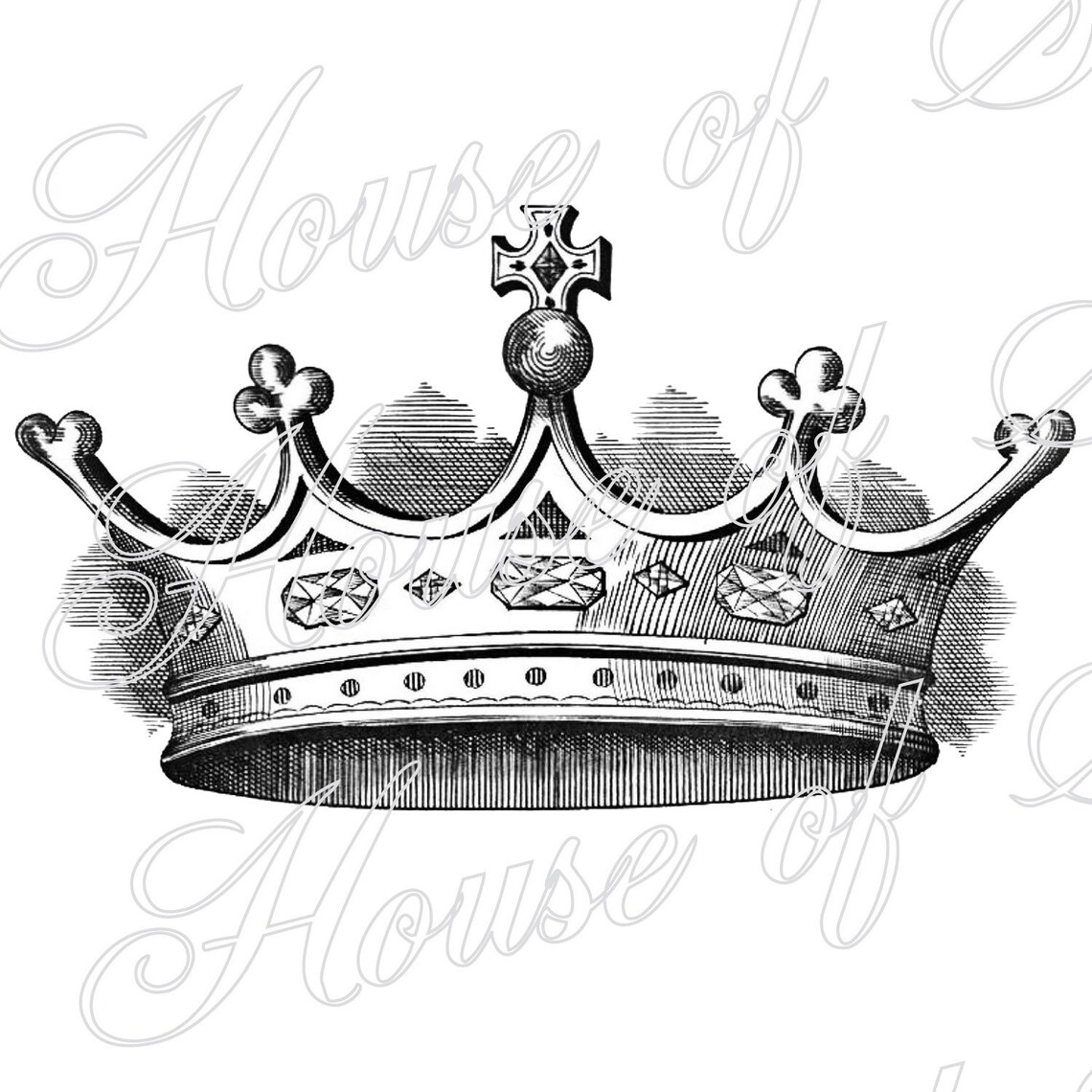 Crown Cross King Queen Royal Vintage Download Graphic Image Art ...
