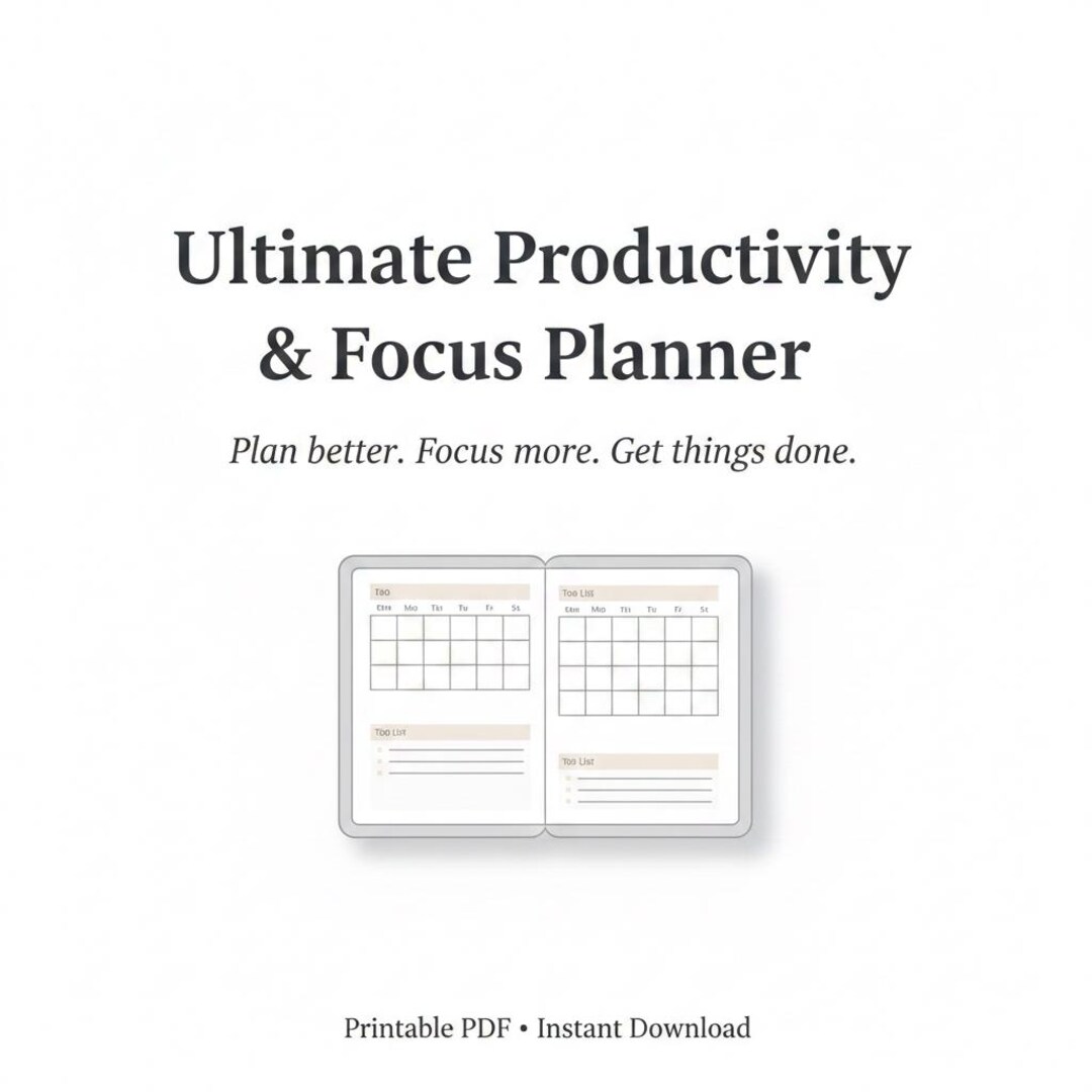 Ultimate Productivity & Focus Planner PDF | ADHD Friendly Planning ...