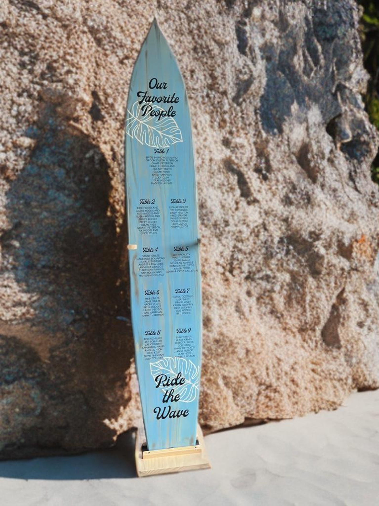 Surfboard Seating Chart - Surfboard Guest Book - Wedding Sign - Etsy