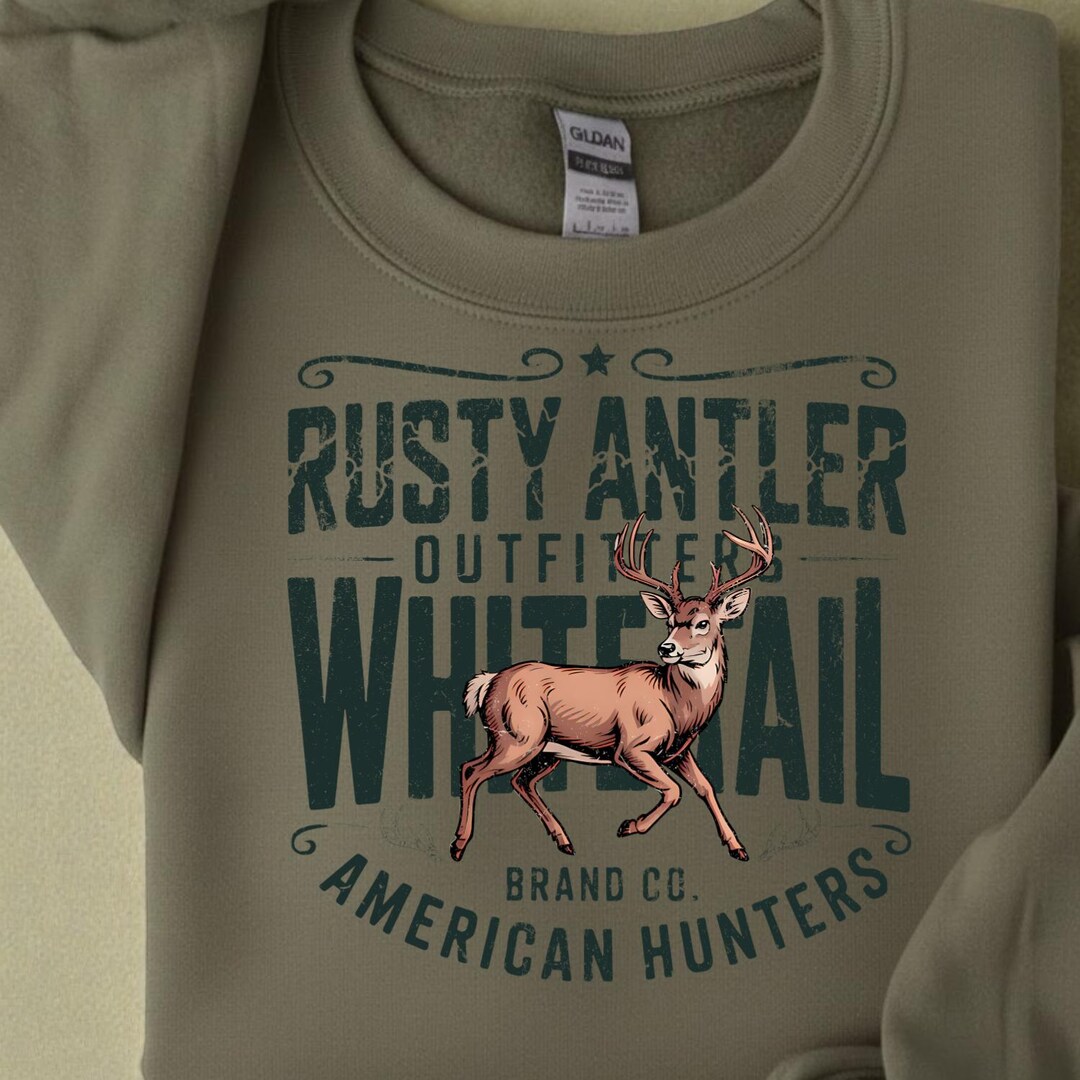 Rusty Antler Whitetail PNG, Deer Hunter Vintage Design, Hunting ...