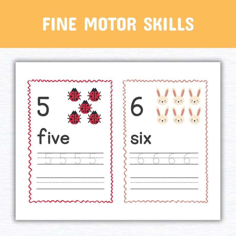 Spring Numbers 1–10 Tracing Worksheets, Preschool Counting Printable ...