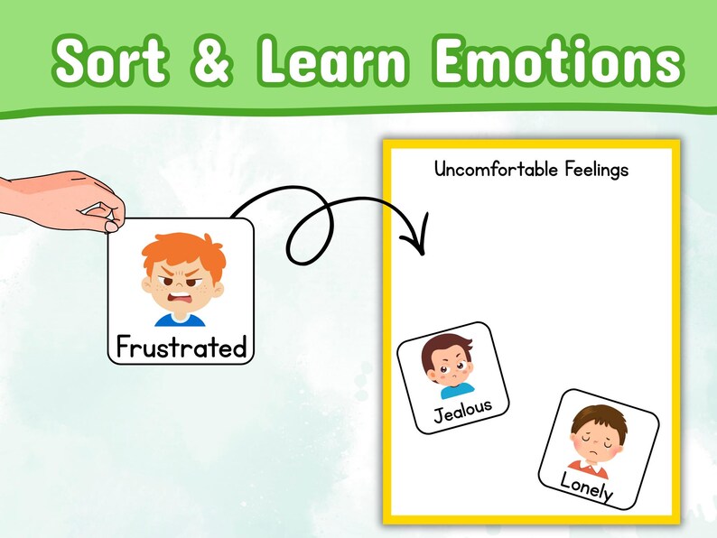 Feelings Sorting Mat Preschool SEL Activity Comfortable Vs ...