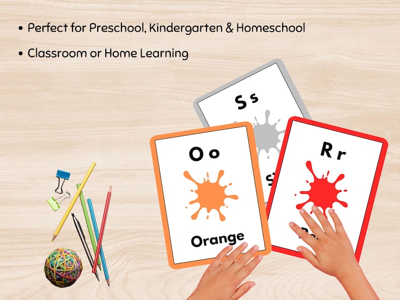 Alphabet Color Flashcards – A-Z Printable Learning Cards (PDF Download ...