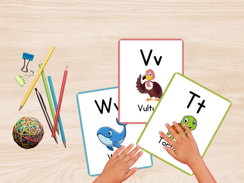 ABC Flash Cards for Toddlers Printable Kids Alphabet Learning Preschool ...