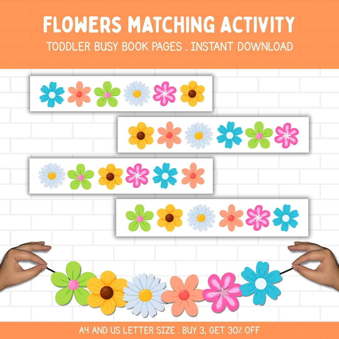 Flower Matching and Sequencing Activity, Preschool Curriculum, Toddler ...