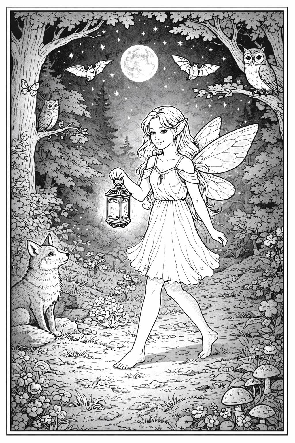 Whimsical Fairy Coloring Pages | Set of 3 Printable Fantasy Art ...