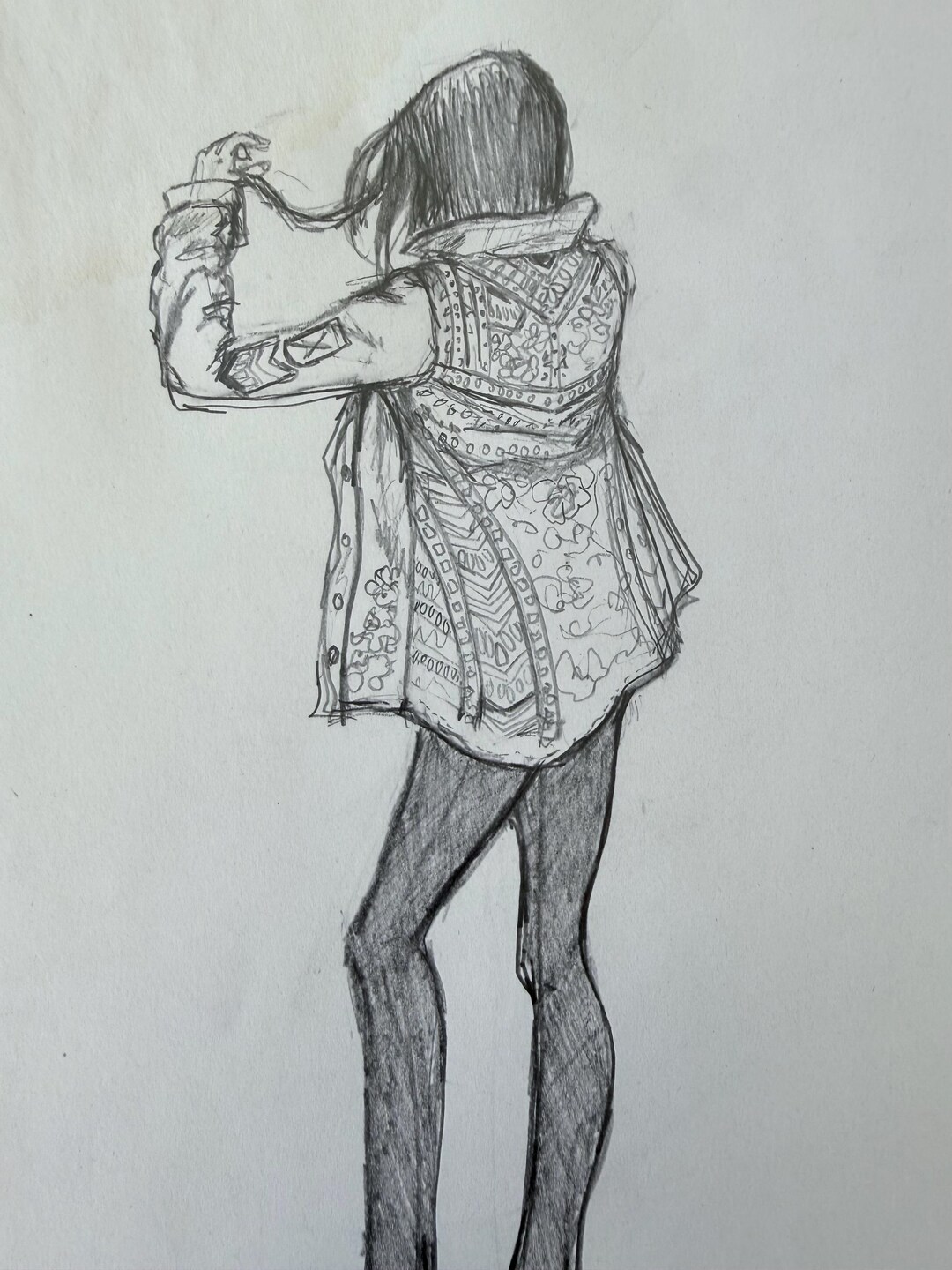 Graphite Street Style Fashion Illustration - Etsy