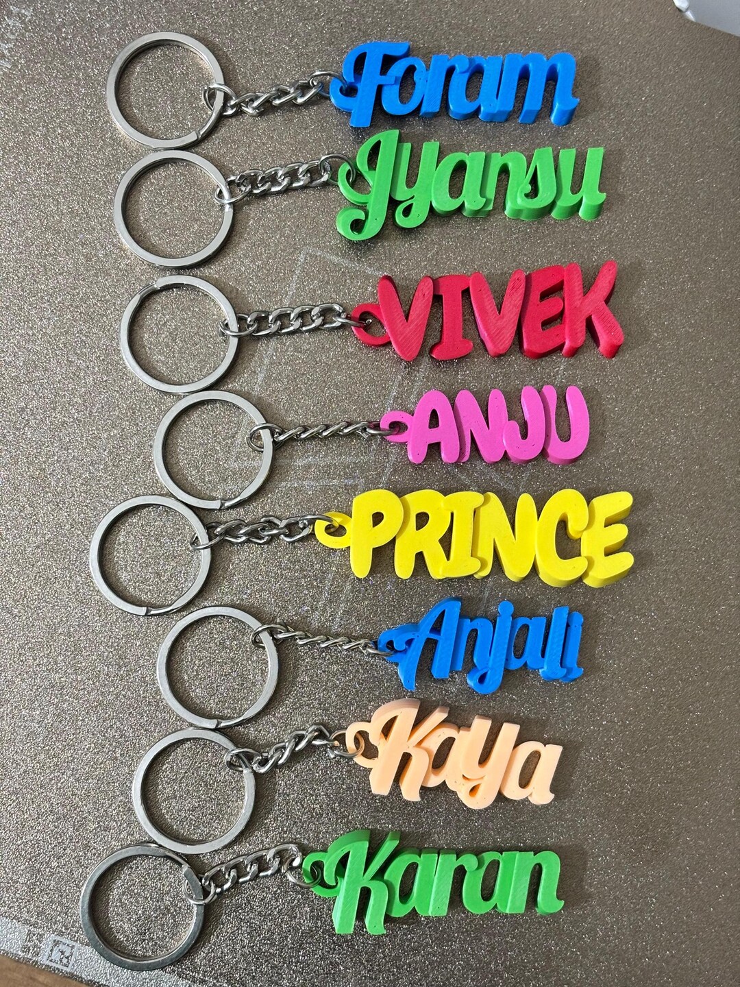 Personalized 3D Printed Name Keychain - Etsy