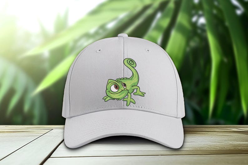 Pascal Tangled Inspired Machine Embroidery , Chameleon Embroidery ...