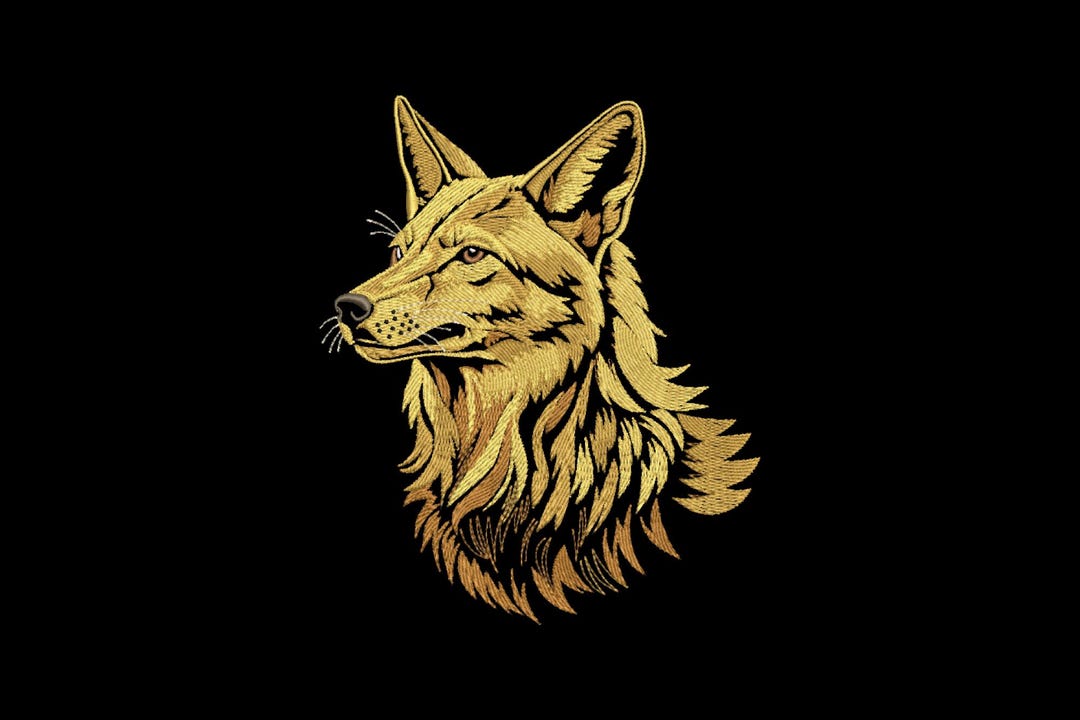 Coyote Embroidery Design, Digital Download File, Majestic Wildlife ...