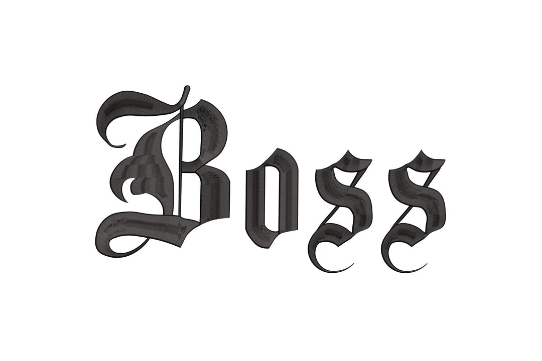 Boss Embroidery Design, Tattoo Style Digitized Art, Machine Embroidery ...