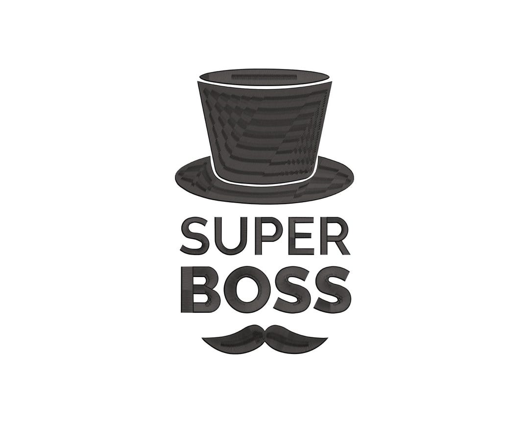Super Boss Embroidery Design, Funny Super Boss Embroidery Files ...