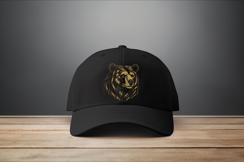 Bear Head Embroidery Design | Realistic Grizzly Bear Machine File ...