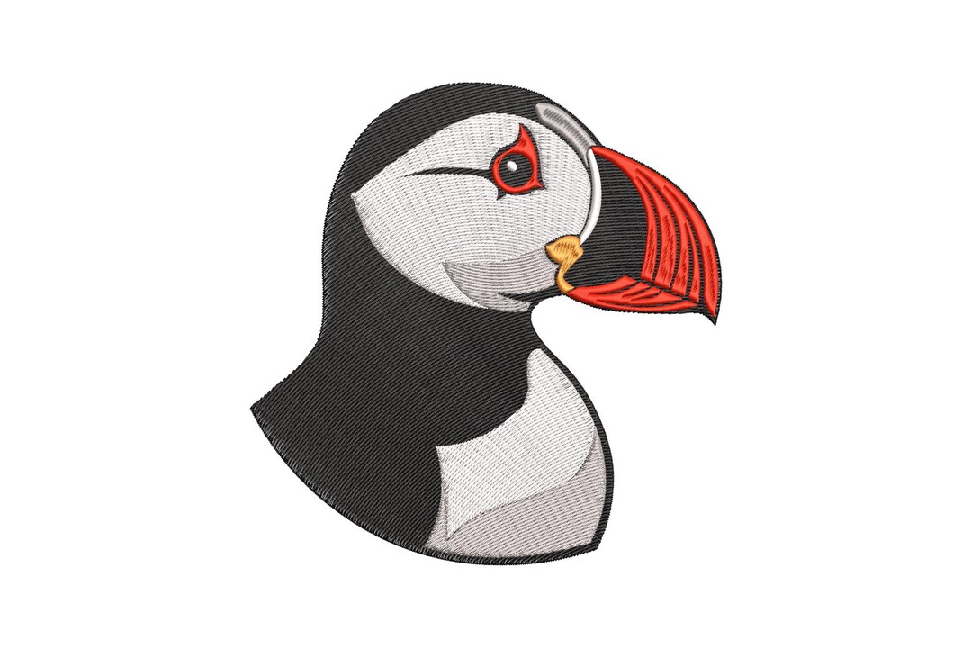 Puffin Embroidery Design, Atlantic Puffin Pattern, Puffin Machine ...