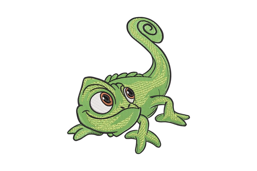 Pascal Tangled Inspired Machine Embroidery , Chameleon Embroidery ...
