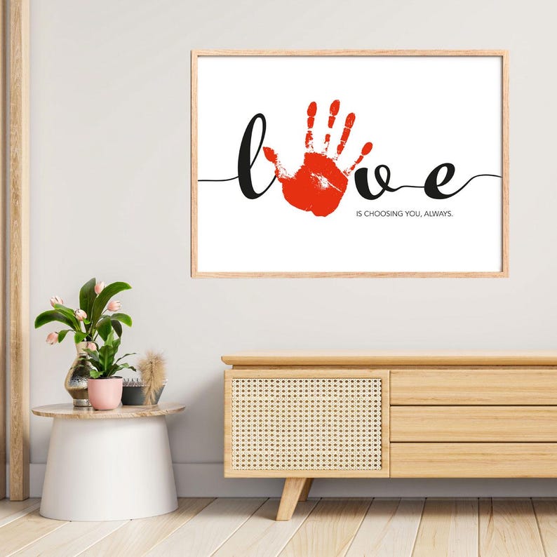 Love Handprint Posters – Set of 4 for Download and Printing | Valentine ...