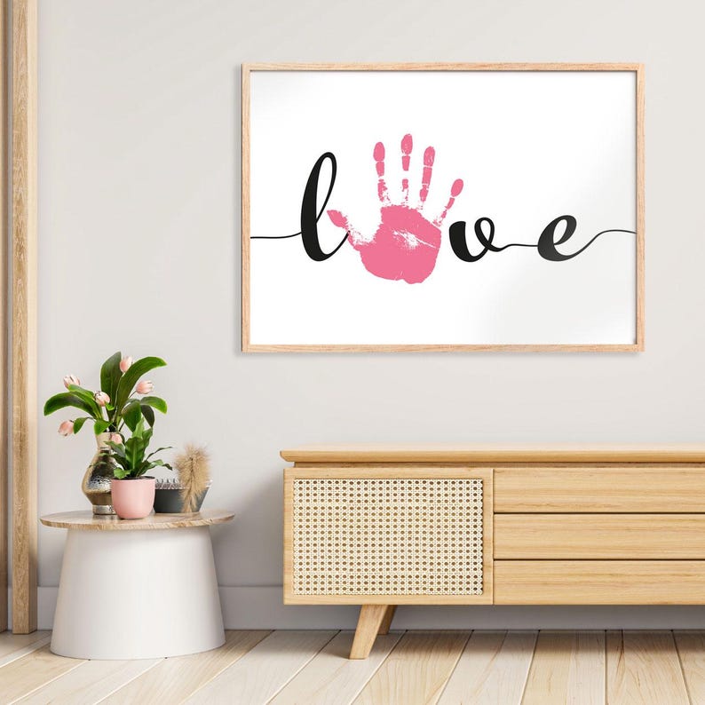 Love Handprint Posters – Set of 4 for Download and Printing | Valentine ...