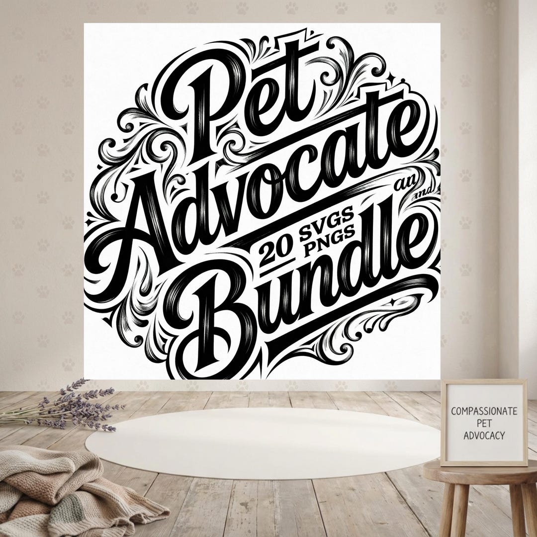Pet Advocate Designs, SVG PNG Bundle, Animal Lover Vector Set (digital ...