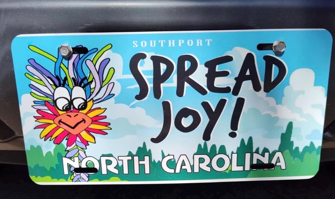 Gooney Bird Spread Joy Vanity Plate - Southport North Carolina - Etsy