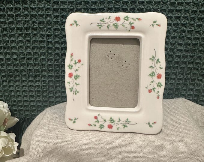 Vintage Floral Ceramic Picture Frame – Mini 2x3 Photo Frame ...