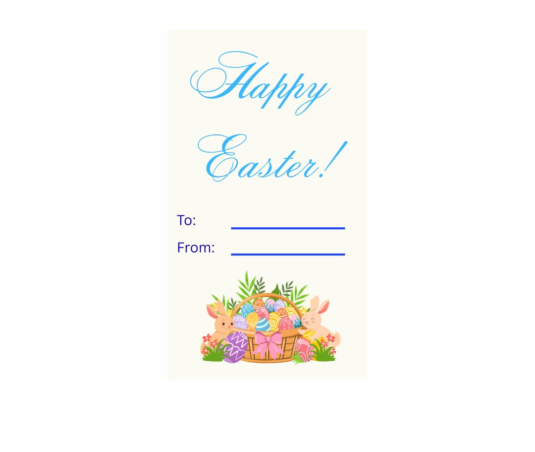 Happy Easter Gift Tags Printable / Digital Download - Etsy