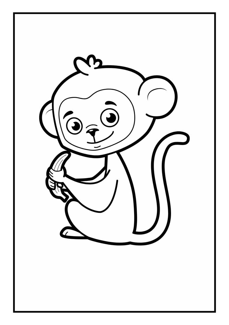 Animal Coloring Book for Kids, Printable PDF Activity Pages (instant ...