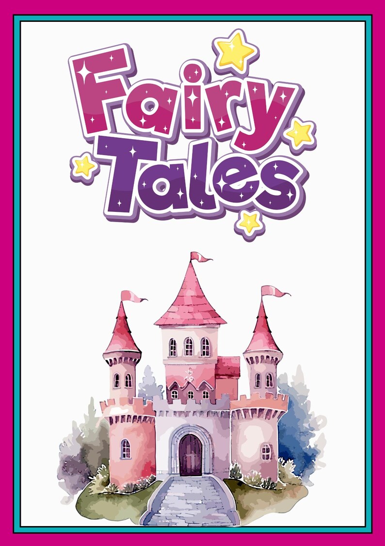 Fairy Tale Coloring Book, Princess Castle Unicorn Pages (digital ...