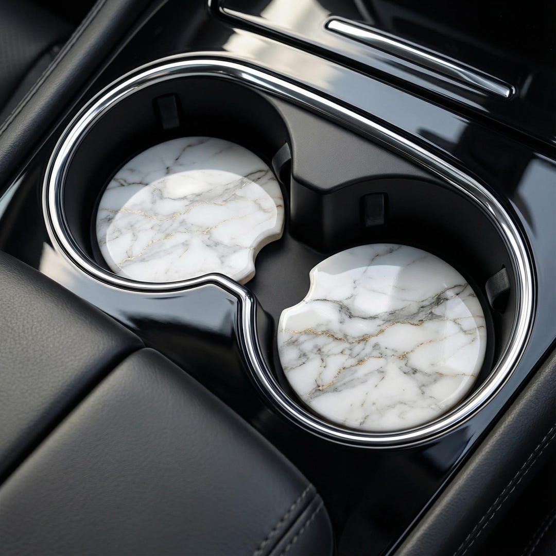 Custom Car Coasters, Set of 2 Ceramic Car Coasters, Cup Holder Coasters ...