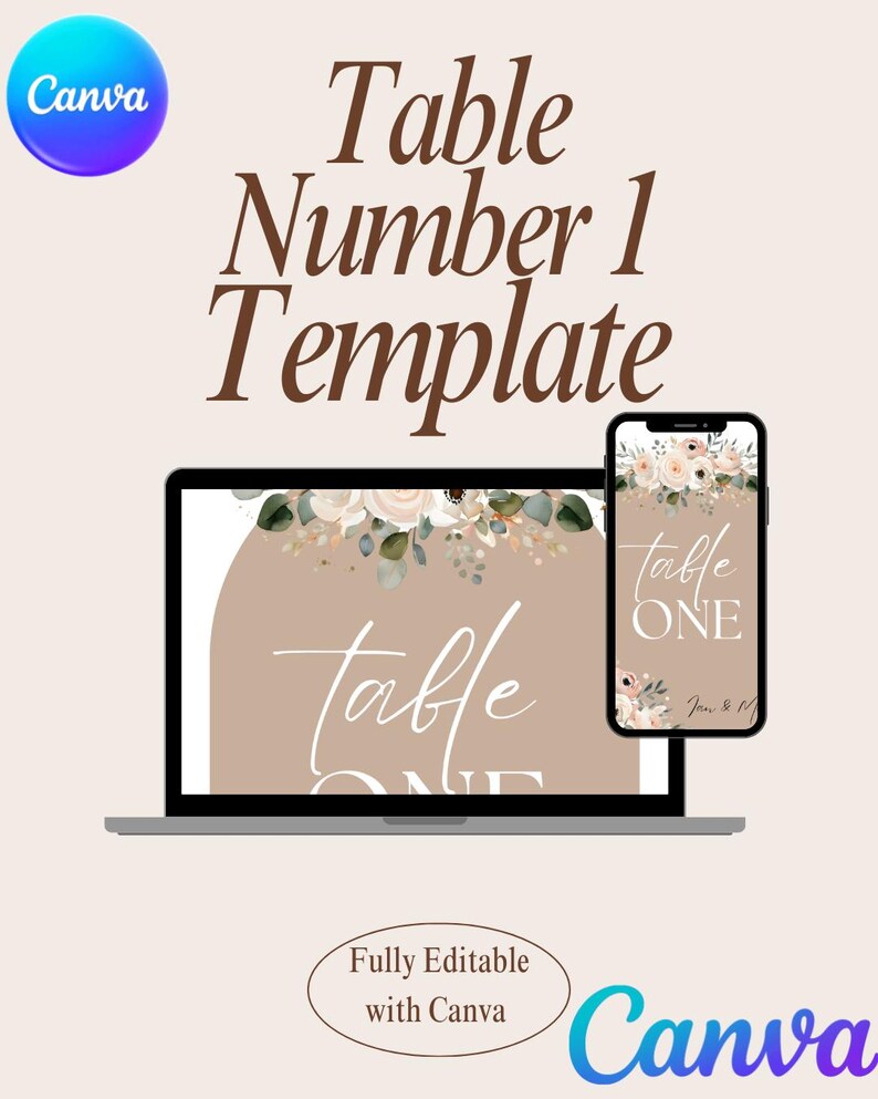 Table Numbers - Design 1 - Etsy