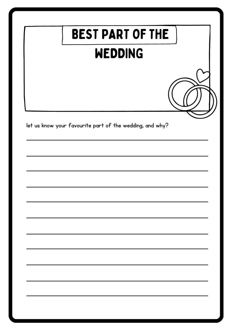 Kids Wedding Activity Pack - Fully Customised - Etsy