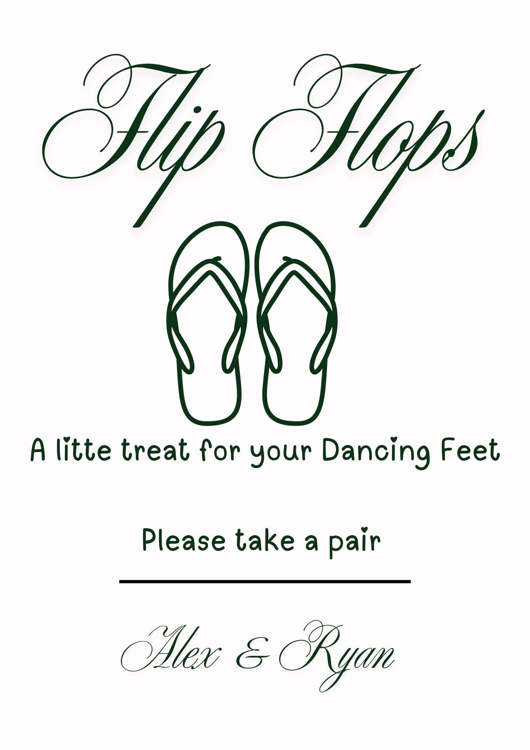 Flip Flop Dancing Sign for Weddings - Etsy