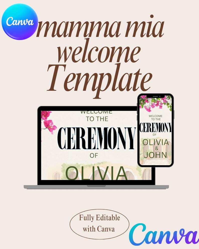 Mamma Mia Welcome Sign - Etsy