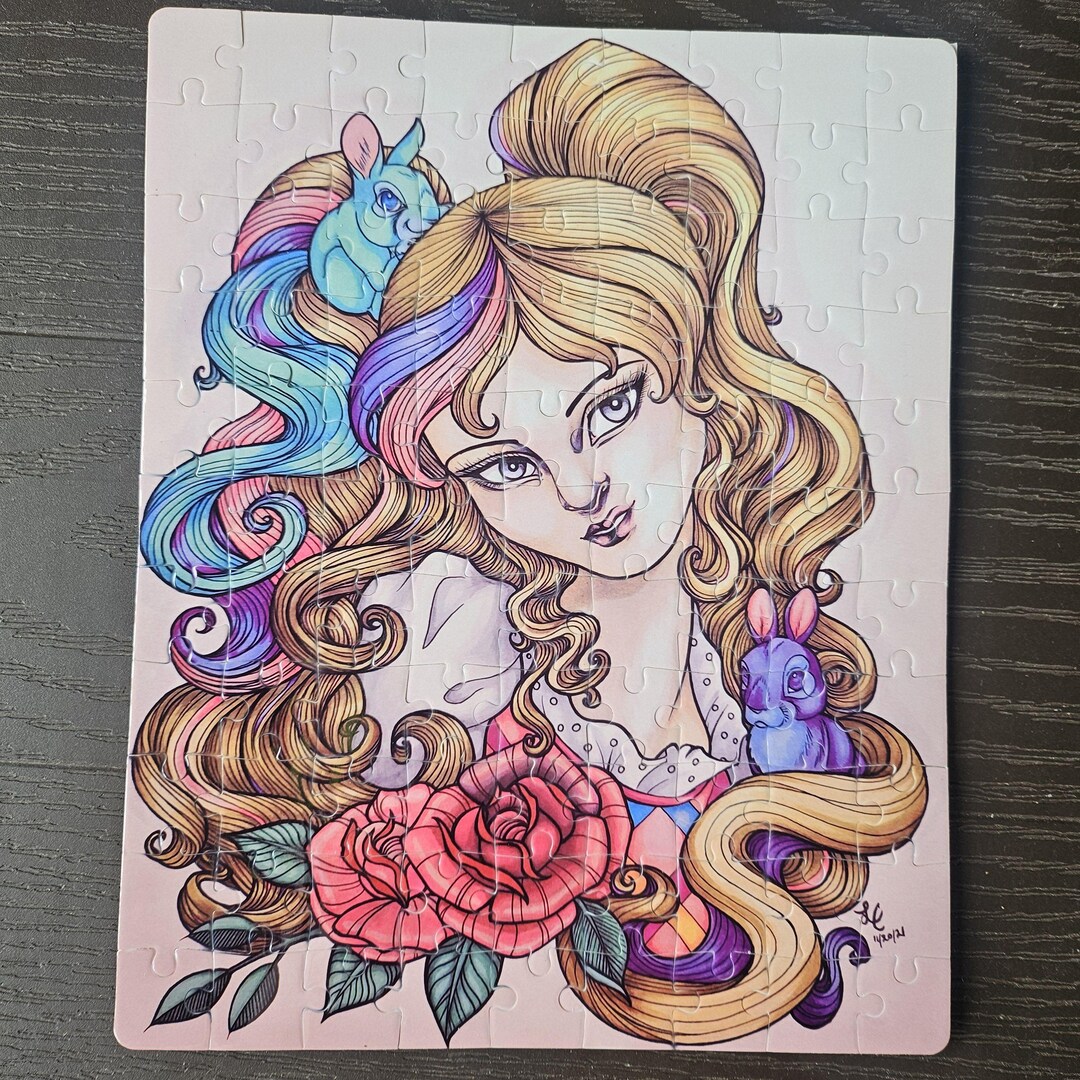 Lady Lovely Locks Puzzle - 8"x10" - 99 Pieces - Etsy