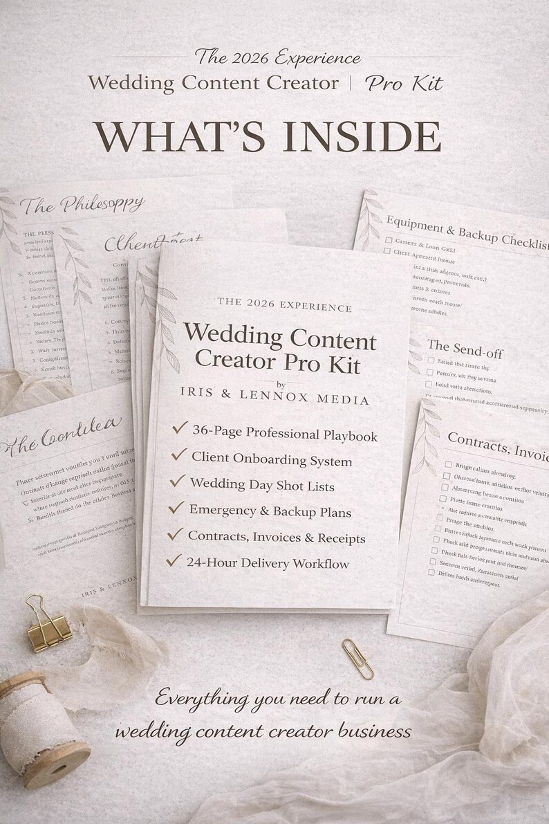 Wedding Content Creator Pro Kit | Client Onboarding Templates (canva ...