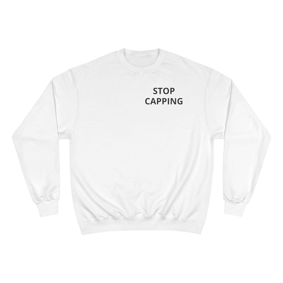 Stop Capping Football Quarterback Illustration Sweatshirt | Back ...