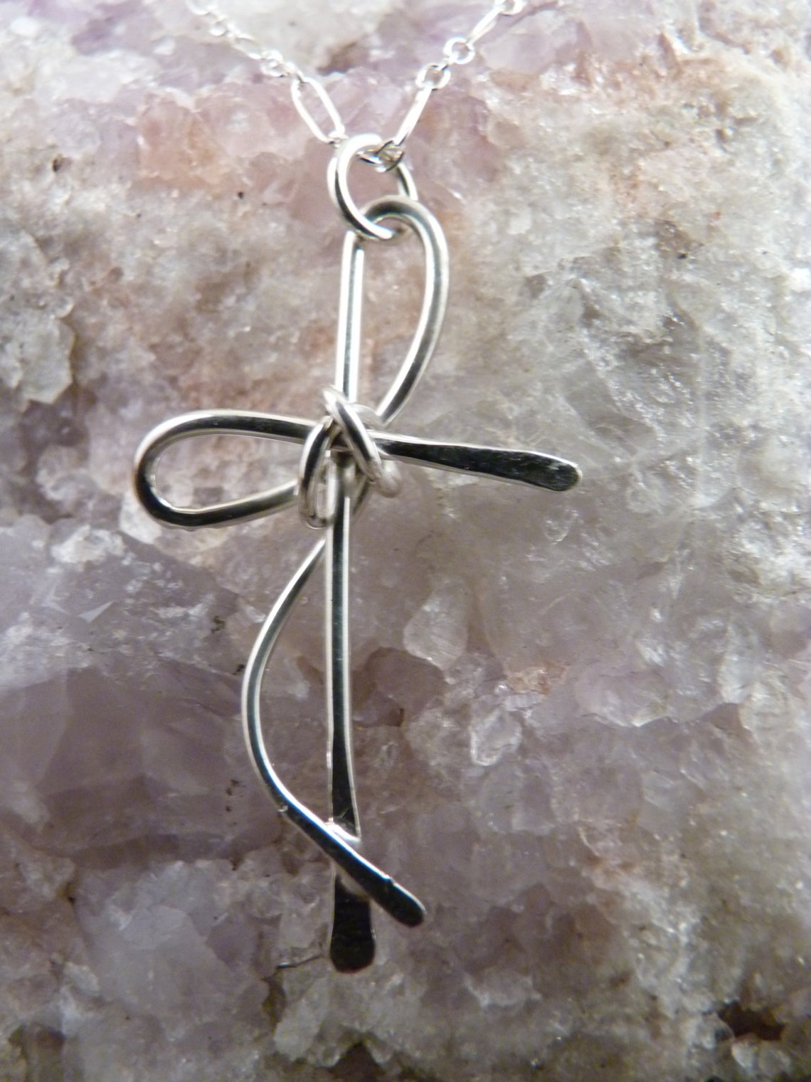 Handmade Contemporary Sterling Silver Metal Wire Cross - Etsy