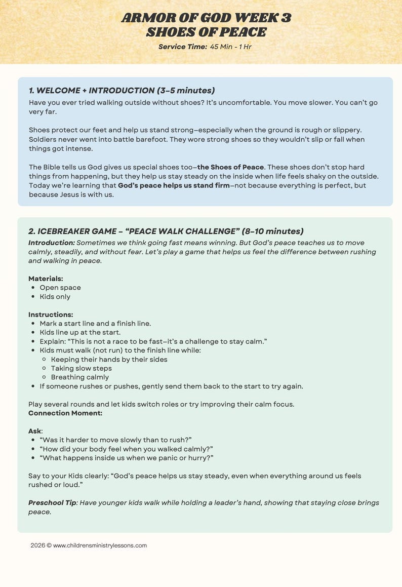 Armor of God Kids Bible Curriculum – Sunday School Lessons, Crafts ...