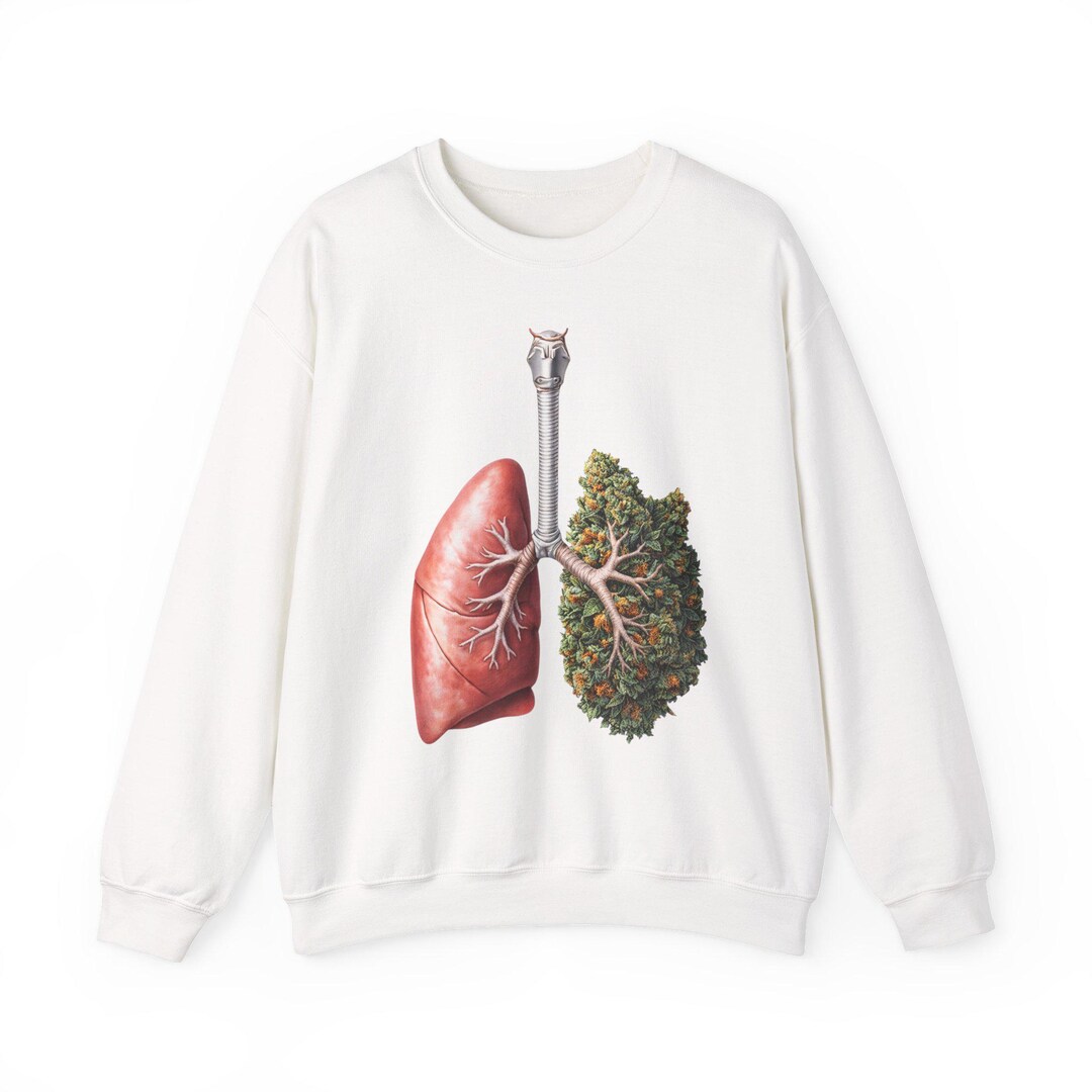 Weed Lung Anatomy Sweatshirt | Stoner Humor Pullover - Etsy
