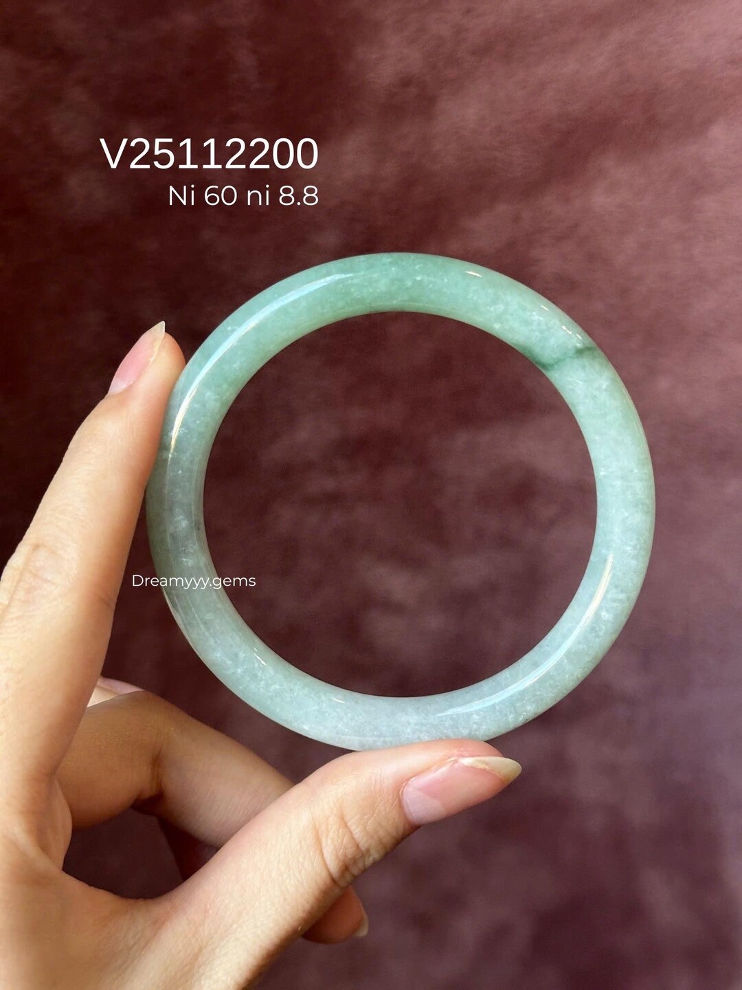 Certified Burmese Type A Bangle in Green Tone With Followers, Natural ...